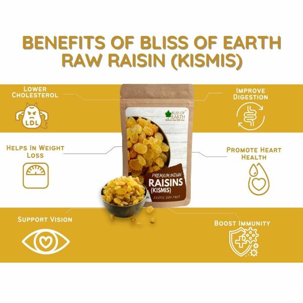 Bliss of Earth Premium Inidan Walnuts without shell Kernel + Raisin ...