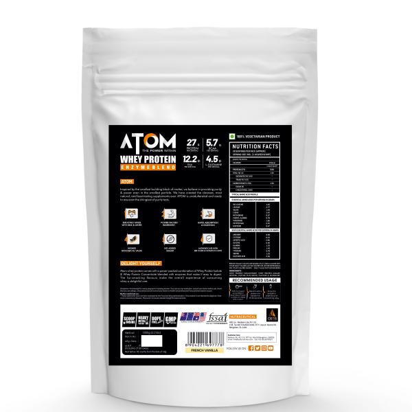 Asitis Nutrition ATOM French Vanilla Flavour Whey Protein Powder with ...