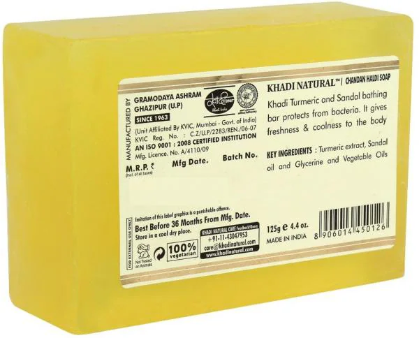 Khadi Natural Organic Chandan Haldi Soap, 750 g - JioMart