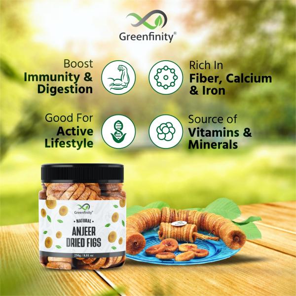 GreenFinity Premium Afghani Anjeer - 250g | PACK OF 2 | Dried Figs ...