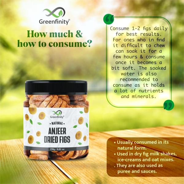 GreenFinity Premium Afghani Anjeer - 250g | PACK OF 2 | Dried Figs ...
