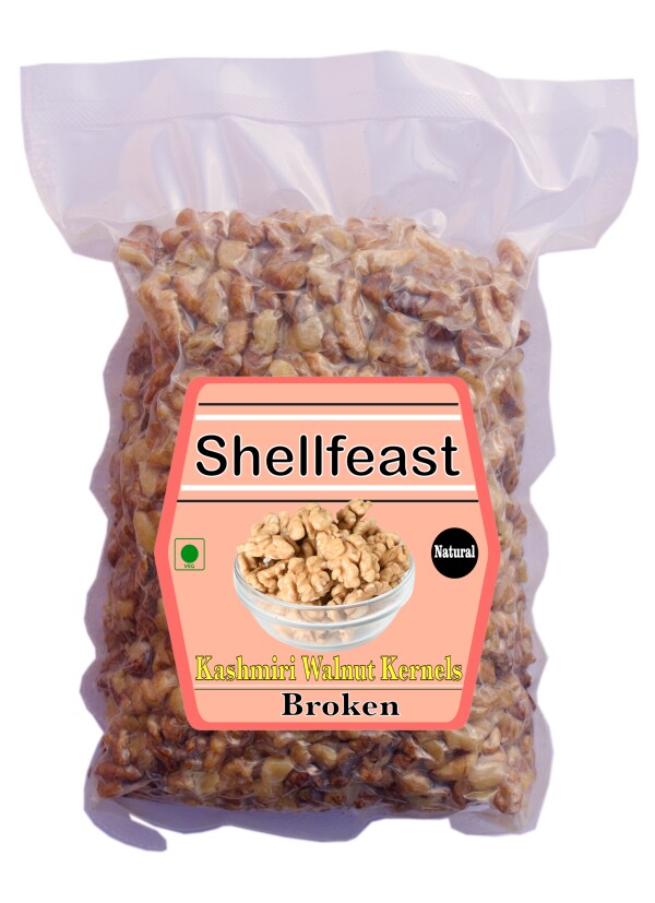 Shellfeast Walnut Kernels 500 grams Broken Walnut Kernels, Tukda Akhrot ...