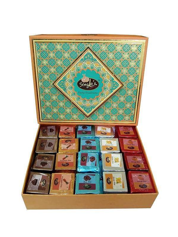 Singla Sweets Mix Bite Kaju Mango Orange Pineapple Choco Bite Burfi ...