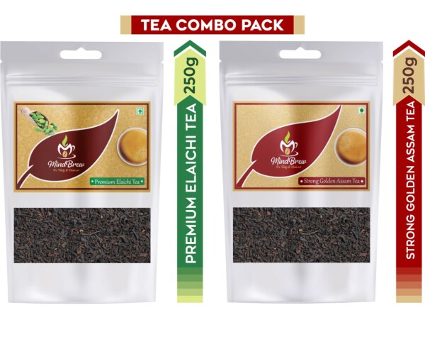 Mindbrew Premium Assam Tea Leaf and Premium Elaichi Masala Tea Leaf ...