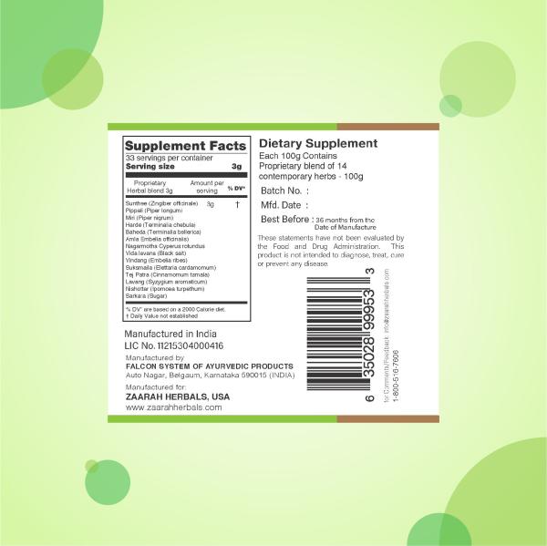 Zaarah Herbals Avipattikar Powder 100gm Each - Supports healthy Gastro ...