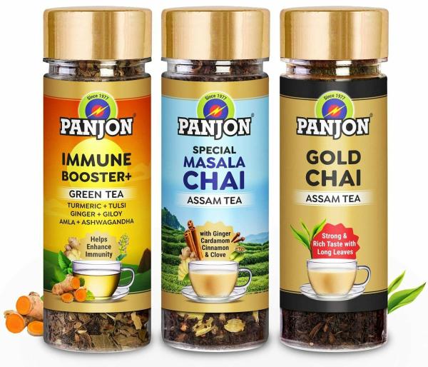 Panjon Immunity Green Tea, Special Masala Chai, Gold Chai Patti Assam ...