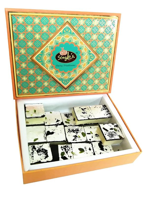 Singla Sweets Chcocalate Burfi 500G Delicious Sweet Box - JioMart