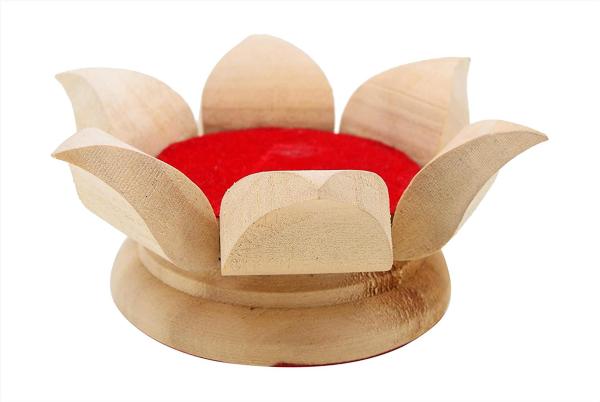Kesar Zems Red+Yellow Wooden Lotus Stand - JioMart
