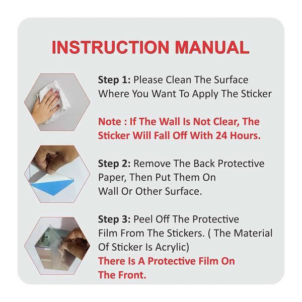 Look Decor Silver Borders Silver Pack Of Mirror Acrylic Wall Stickers ...