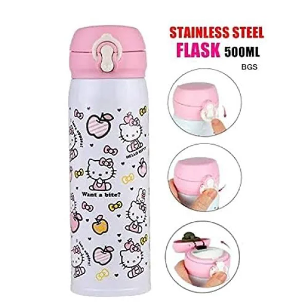 Esmi Stainless Steel Cute Hello Kitty Water Flask| Hello Kitty Water ...