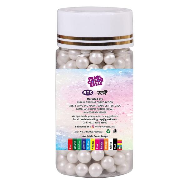 Honey Sweets Edible White Colour Balls Sprinkle Decorations Vegetarian ...