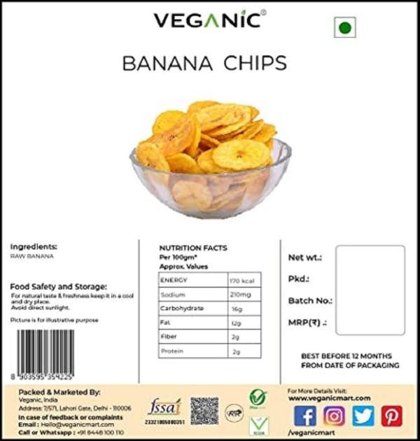 Veganic Banana Chips | Salted Kerala Plantain Wafers Ethakka Upperi ...
