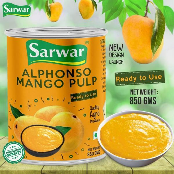 Sawar Alphonso Mango Pulp 850 Gram(Pack of 3) - JioMart