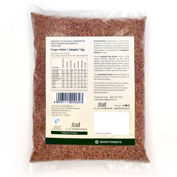 Alswamitra Grain Forests Organic Ragi Whole Grain 1kg (Finger Millet ...