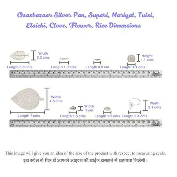 Osasbazaar Silver Pan, Supari, Coconut, Tulsi, Cardamom, Clove,Rice ...