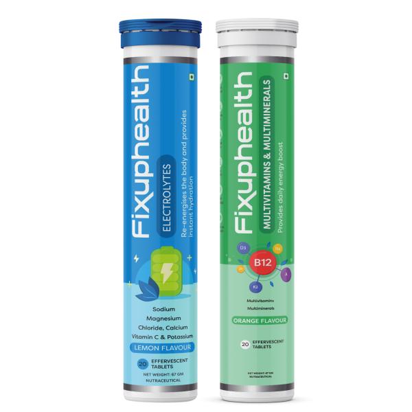 Fixuphealth Electrolyte Effervescent Tablets & Multivitamins ...