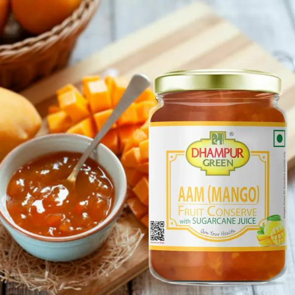 Dhampur Green AAM MANGO JAM with Sugarcane Juice | Fresh Fruit Jam ...