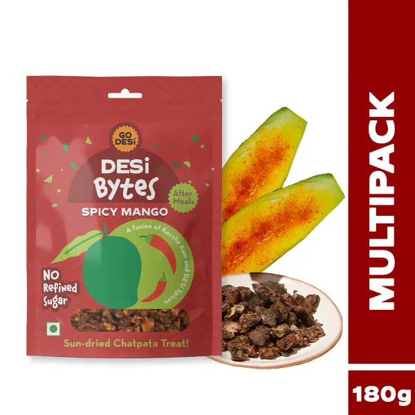 Go Desi Spicy Mango Candy, Desi Bytes, Dehydrated fruit, Fruit Snacks ...