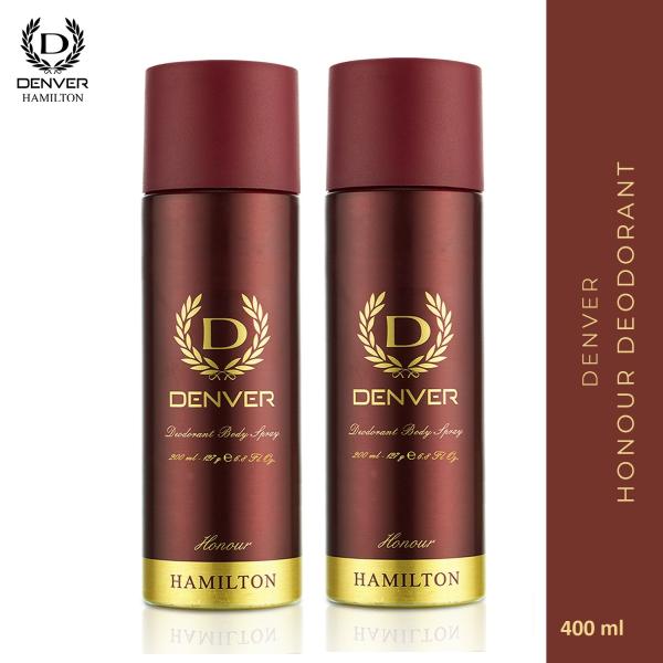 DENVER Honour Combo Body spray Deodorant Spray - For Men (400 ml, Pack ...