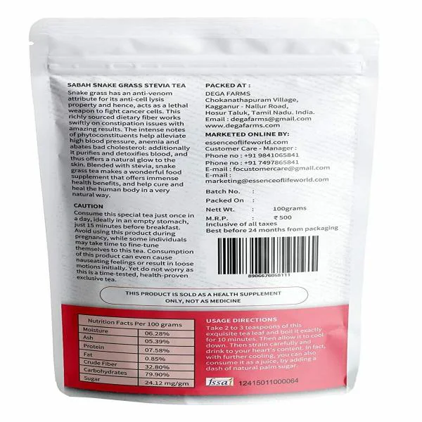 Sabah Snake Grass TeaPouch - 100 gm - JioMart