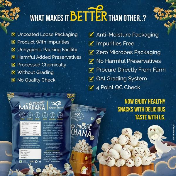 Greenfinity Regular Lotus Seeds - 1kg | Pop/Gorgon Nut Puffed Kernel ...