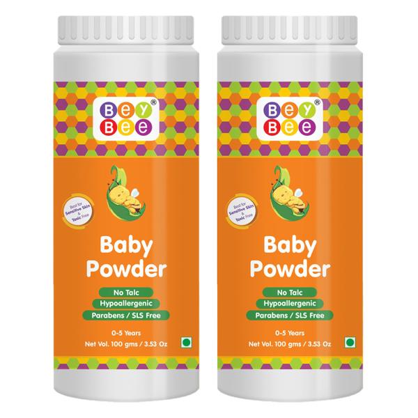 BeyBee Talc-Free Natural Dusting Baby Powder for New Born Babies 100gm ...