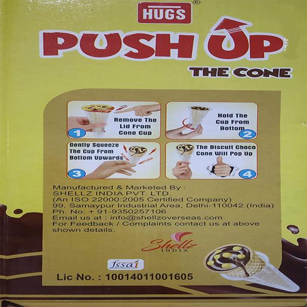 Hugs Push up the Cone- Chocolate, milk cream & biscuits in a Wafer Cone ...
