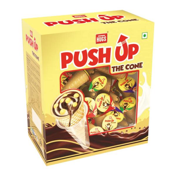 Hugs Push up the Cone- Chocolate, milk cream & biscuits in a Wafer Cone ...