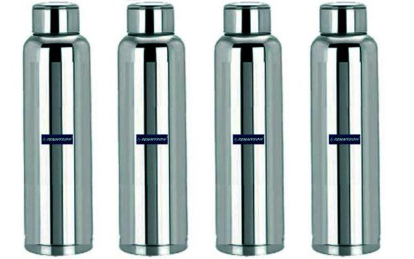 TENNYSON STAINLESS STEEL WATER / FREEZER BOTTLE ( 1000 ML PACK OF 4 ...