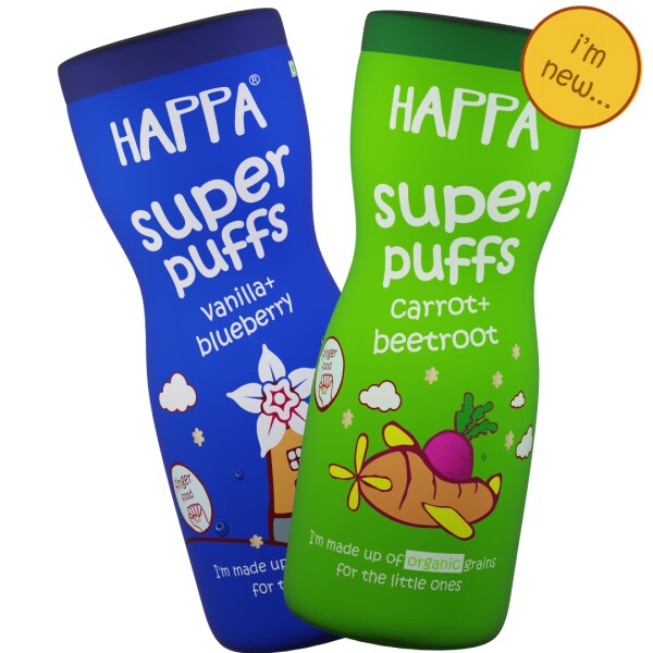 Happa Organic Puffs Multigrain Vanilla Blueberry and Carrot Beetroot ...