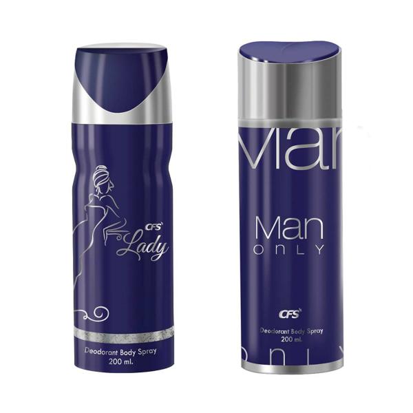 CFS | LADY & MAN ONLY BLUE 200ML EACH DEODORANT | LONG LASTING | BEST ...