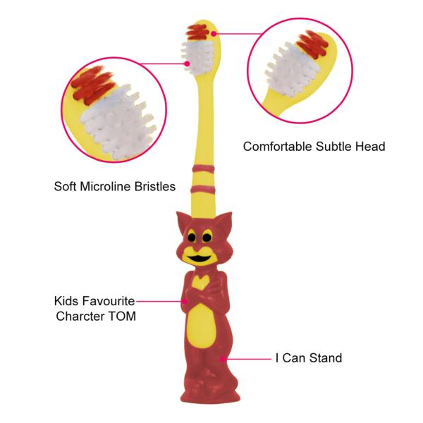 Buddsbuddy Kids Oral Care Combo (Tom Toothbrush+Berry Blast Toothpaste+Sumo Tongue Cleaner ...