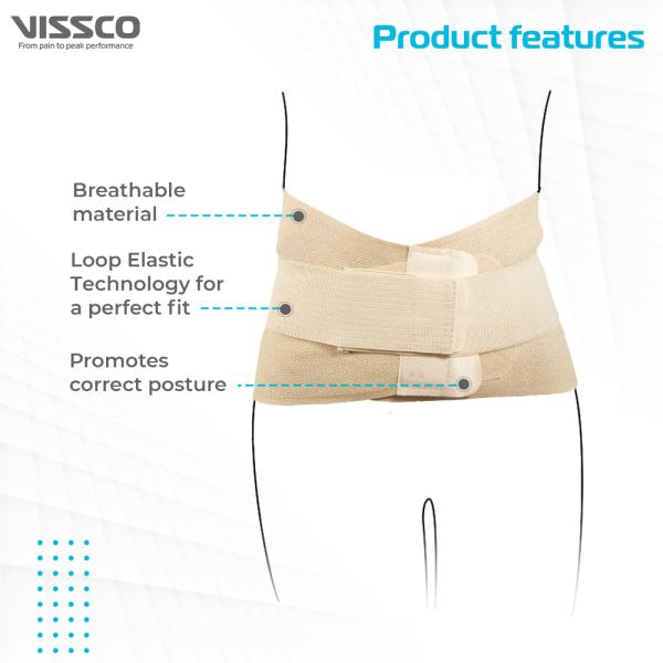 Vissco Back Support Sacro Lumbar Belt With Double Strapping Design ...
