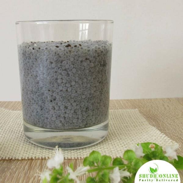 Shudh Online Sabja Seeds, Basil (50 g) for Weight Loss Organic, Falooda ...