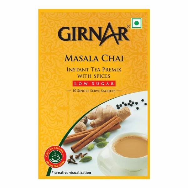 Girnar Masala Tea Instant Premix| 10 Sachets of 14g Each + Pink Delight ...