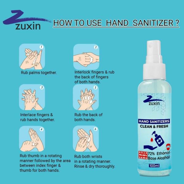 ZUXIN Liquid Based Hand Sanitizing Rub with 80% Alochol Content Hand ...