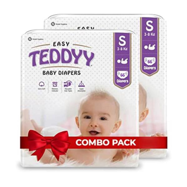 Teddyy Easy Small Baby Diapers (Pack Of 132) - JioMart