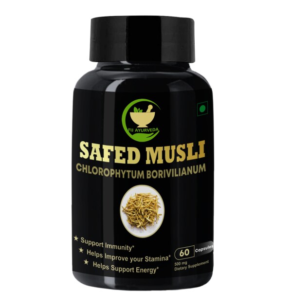 FIJ AYURVEDA Safed Musli Extract Capsule| Safed Musli | - 500mg 60 ...