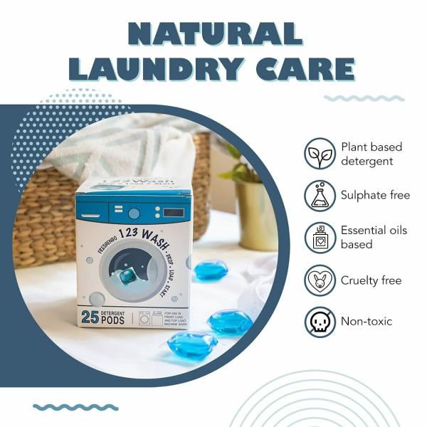 123Wash Laundry Detergent Pods for Washing Machine 4 in 1 Benefits ...