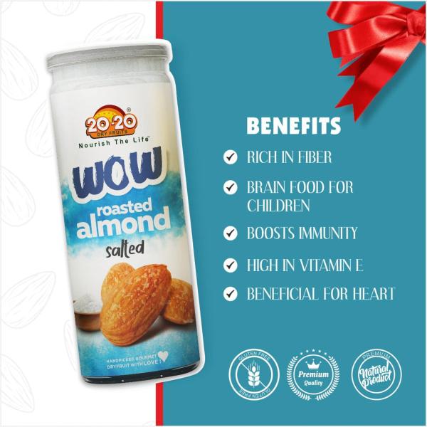 20-20 Dry Fruits Roasted Salted Almon, Wow Roasted Cashew Black Pepper ...