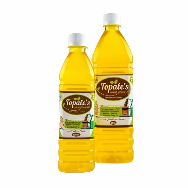 Topale's Premium Lakdi Ghana Cold Pressed Groundnut Oil 1 litre - JioMart