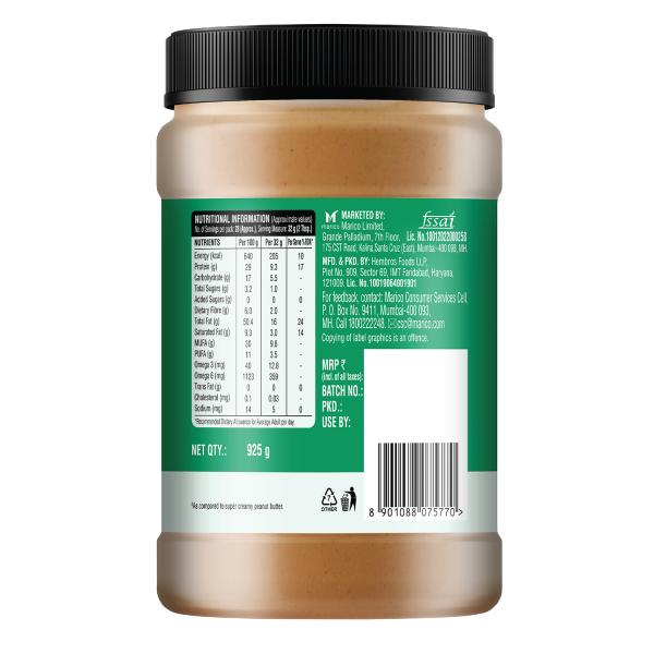 Saffola Fittify Natural Peanut Butter Unsweetened Extra Crunchy 925g - JioMart