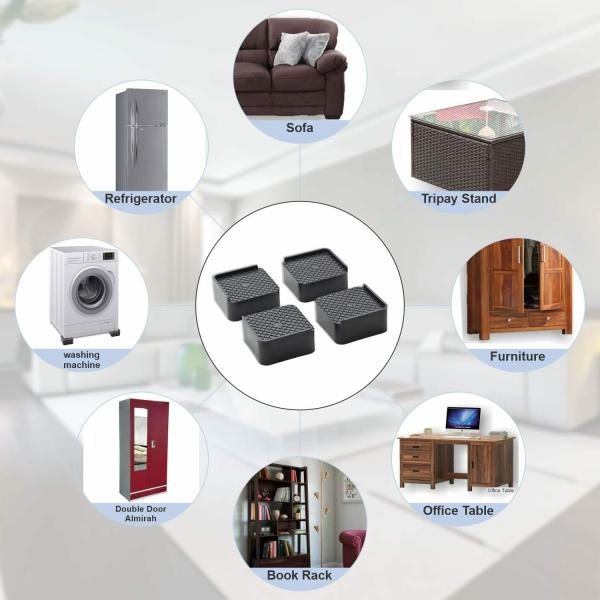 DIGIONICS (4 Pcs) Refrigerator Stand, Washing Machine Stand, Furniture ...