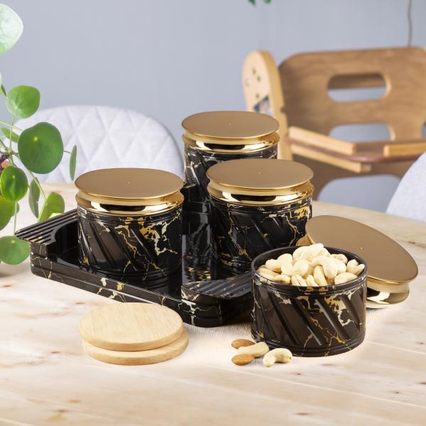 Unbreakable & Air tight Dry Fruit Container Tray Set 430ml set of 4 ...
