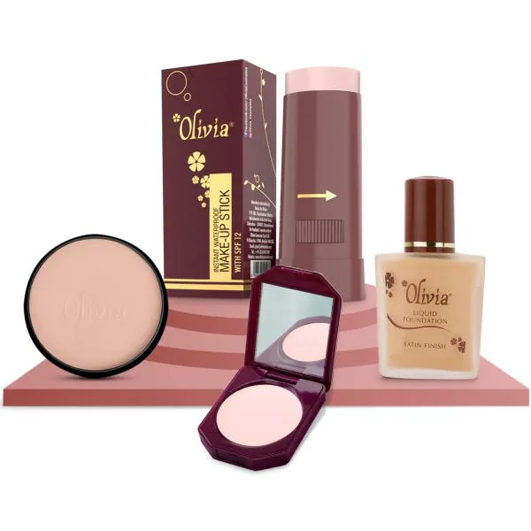Olivia Makeup Kit for Fair Skin Tone - Makeup Stick,PanCake,Liquid ...