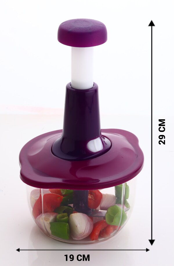 YouBee Manual Press Chopper, Fruit & Vegetable Chopper for Kitchen with ...