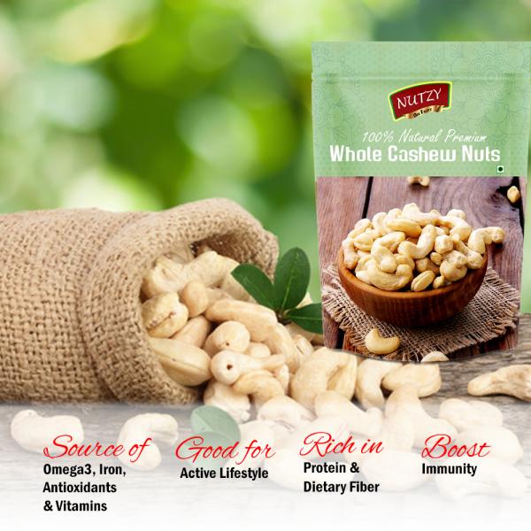 Nutzy Cashew/kaju 1000g (4x250 g) - JioMart