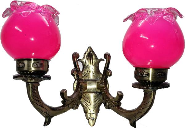Arus Metal, Glass Pink Uplight Wall Lamp (Pack of 2) - JioMart