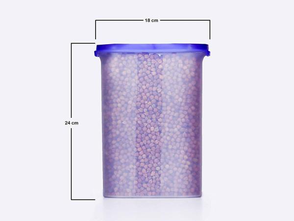 Qtrix Kitchen Storage Container Set with Air Tight Plain Lids Multi ...