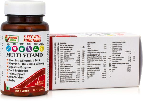 Best Choice Nutrition Multivitamin Tablets 30 Tablet - JioMart